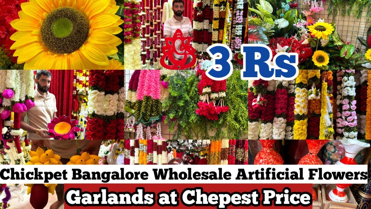 Chickpet Bangalore wholesale Artificial flowers at cheapest price Home ...