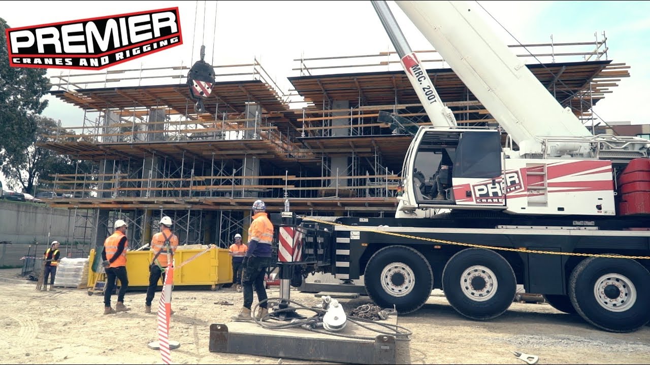 Premier Cranes on the job - YouTube