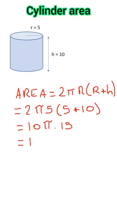 Cylinder area easy and fast calculation. #shorts #math #algebra - YouTube