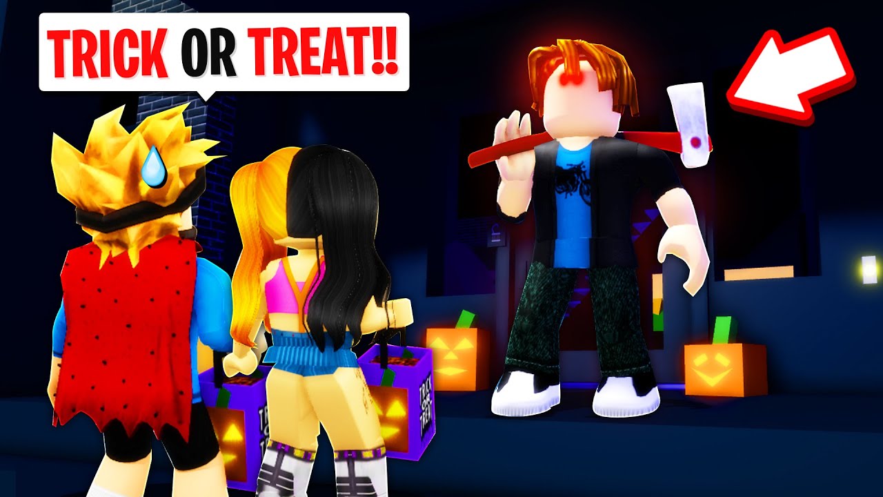 We Went Trick or Treating.. SHE Got KIDNAPPED in Roblox BROOKHAVEN RP ...