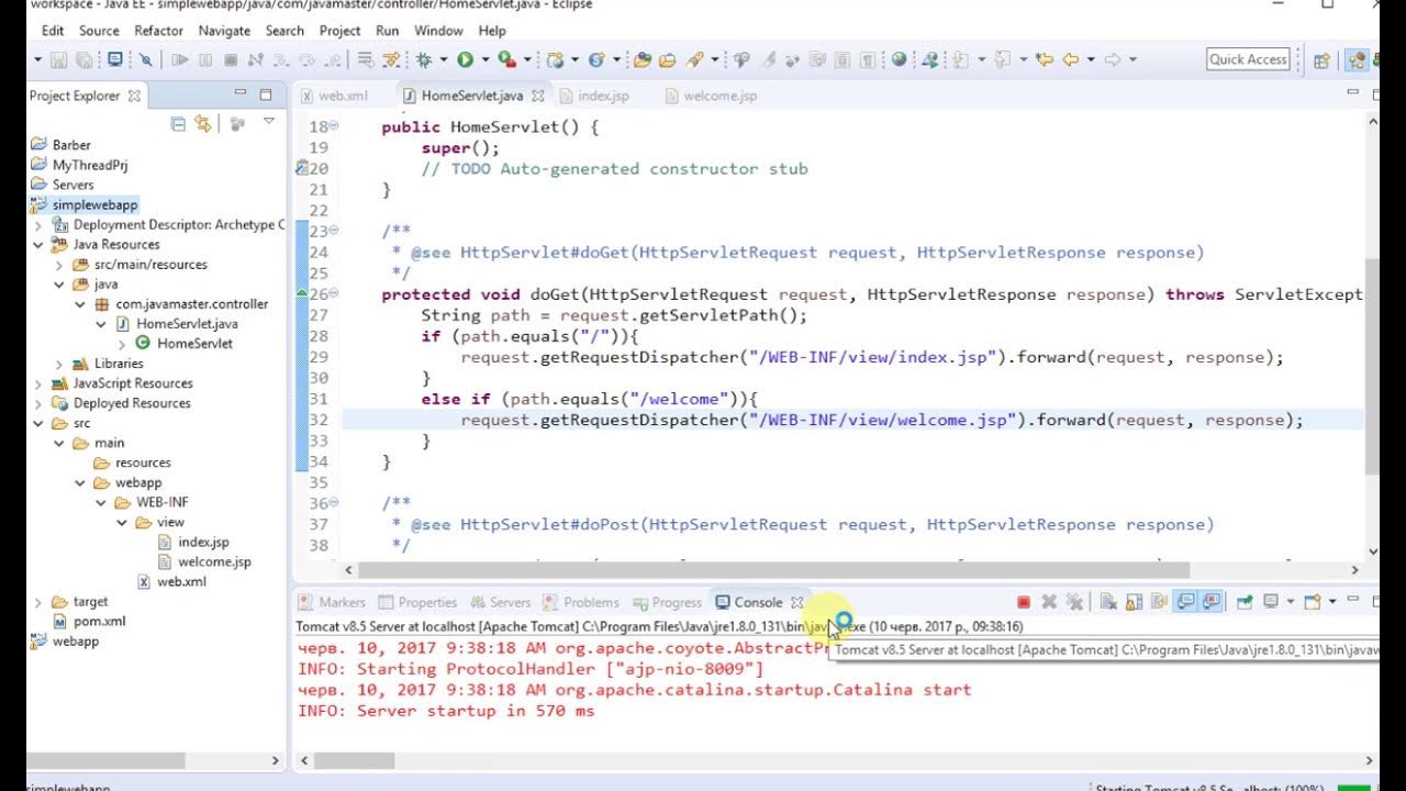 Simple web app on java - part 1 - YouTube