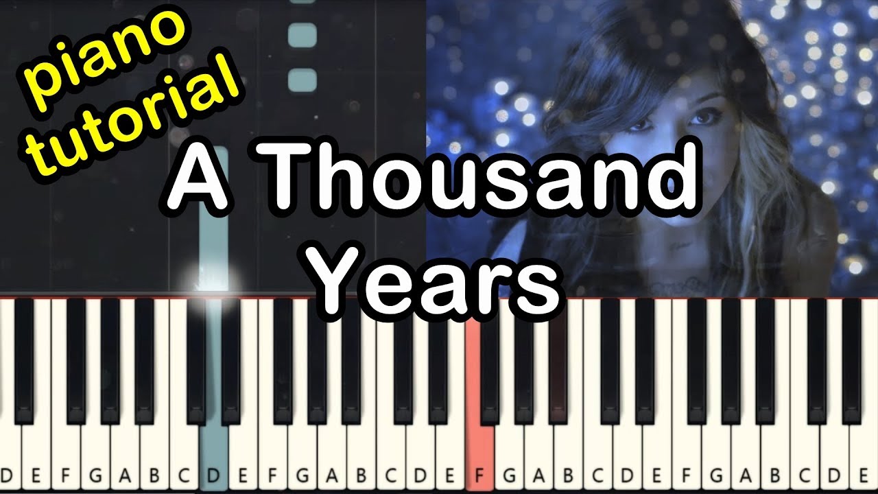 A THOUSAND YEARS - CHRISTINA PERI - PIANO TUTORIAL - YouTube