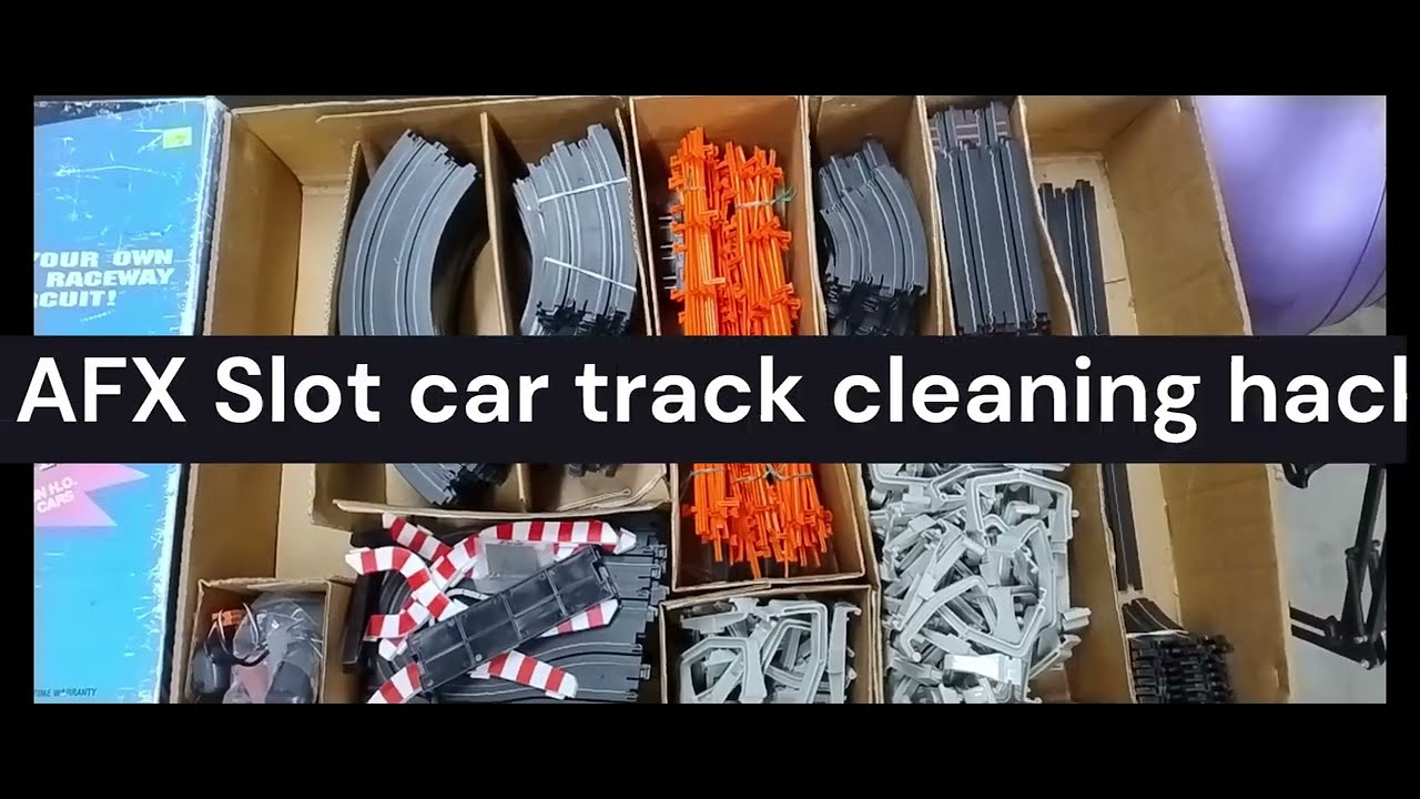AFX Slot Car Track Cleaning Hack - YouTube