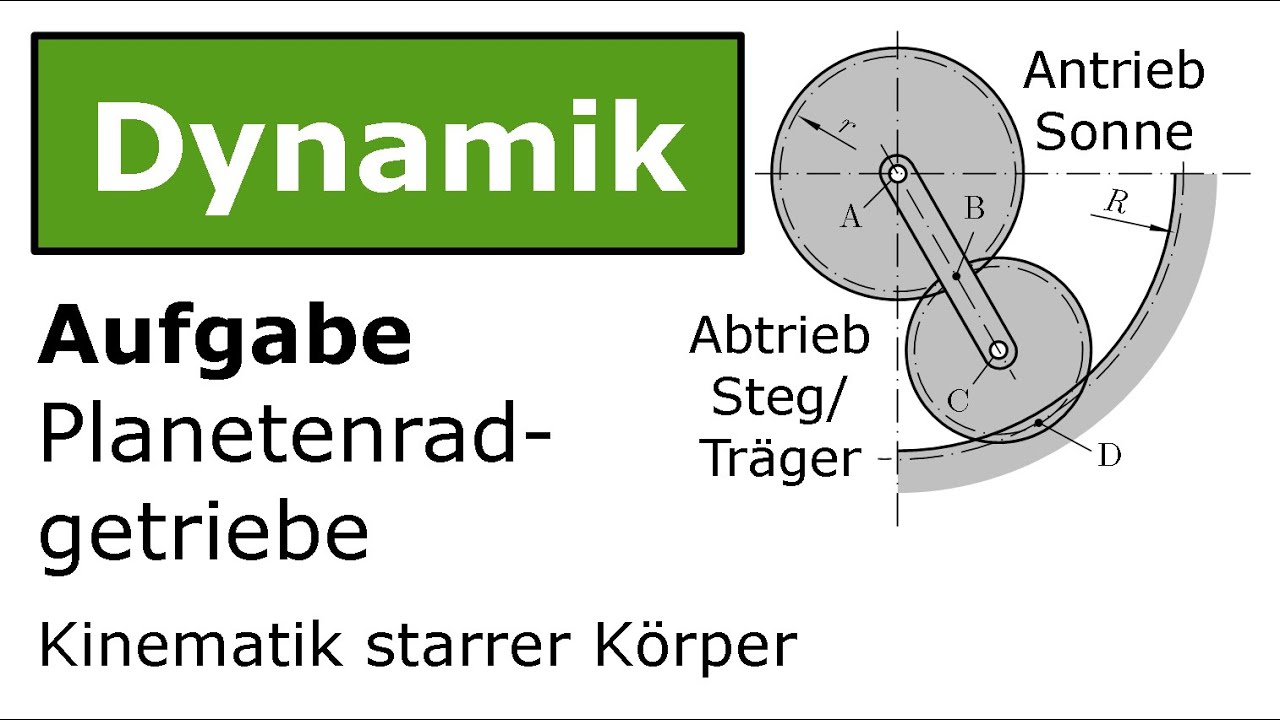 ⚙️ Planetenradgetriebe, Hohlrad fest [Technische Mechanik, Dynamik ...