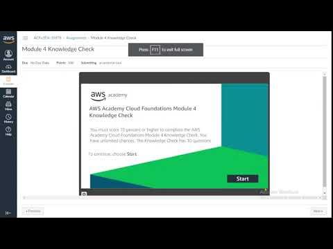Module 4 Knowledge Check | AWS Academy Cloud Foundation | AWS Cloud Security - YouTube