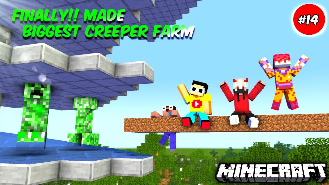 Finally We Made Our Biggest Creeper Farm in Our SMP || Minecraft ...