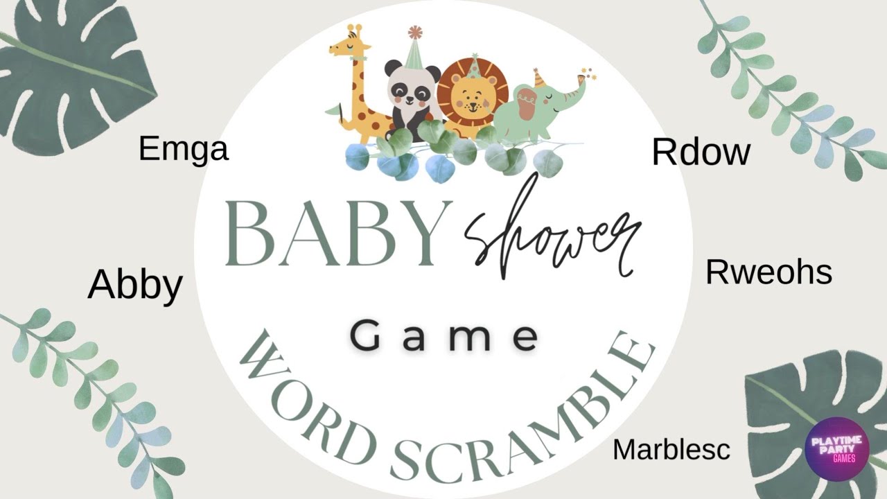 Baby Shower Word Scramble Game: Unscramble the Fun! - YouTube
