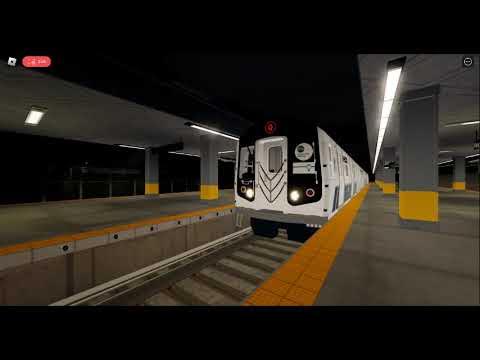 ROBLOX Railfanning at PTA Subway C&M S26E68: R143 (Q) Train arriving it's last stop - YouTube