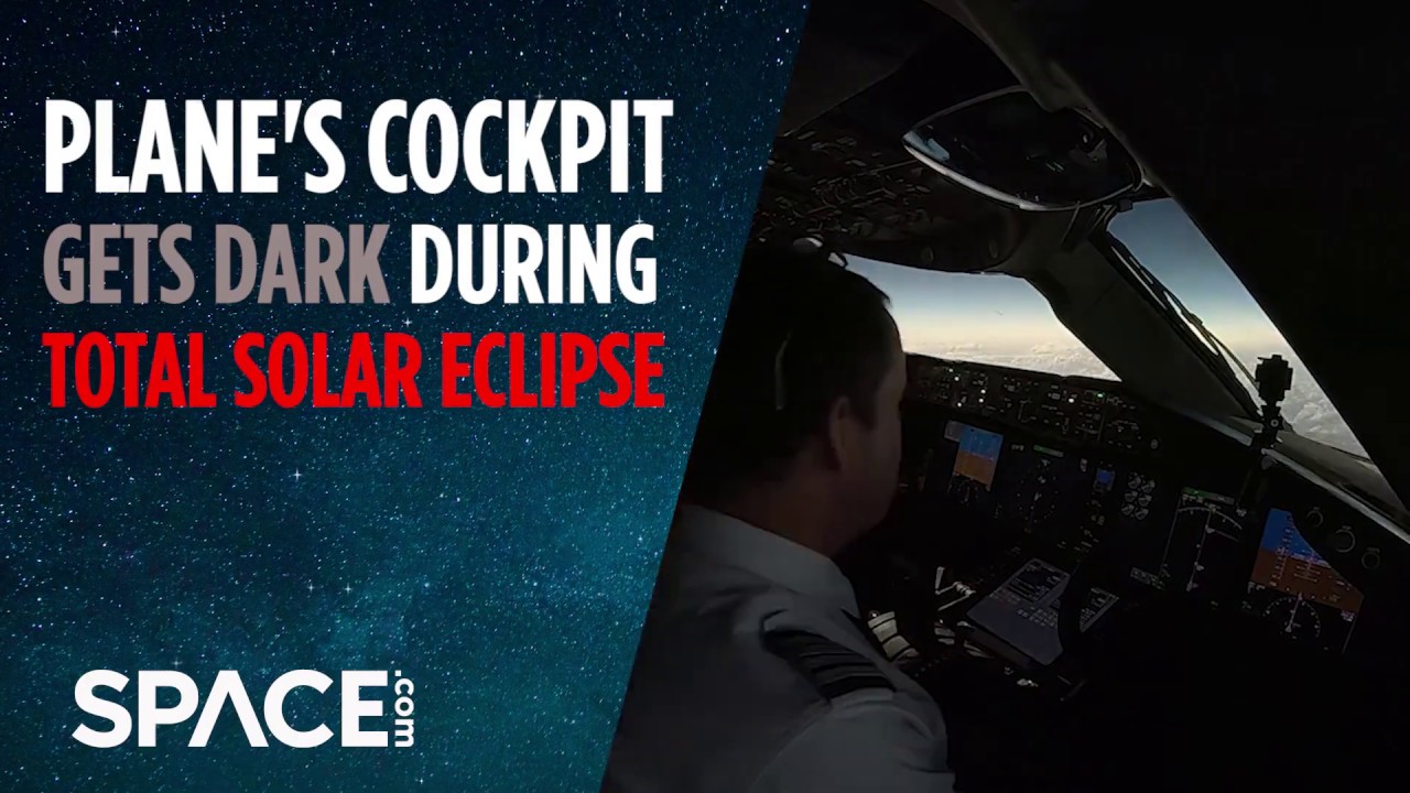 Watch Plane's Cockpit Get Dark During 2019 Total Solar Eclipse - YouTube