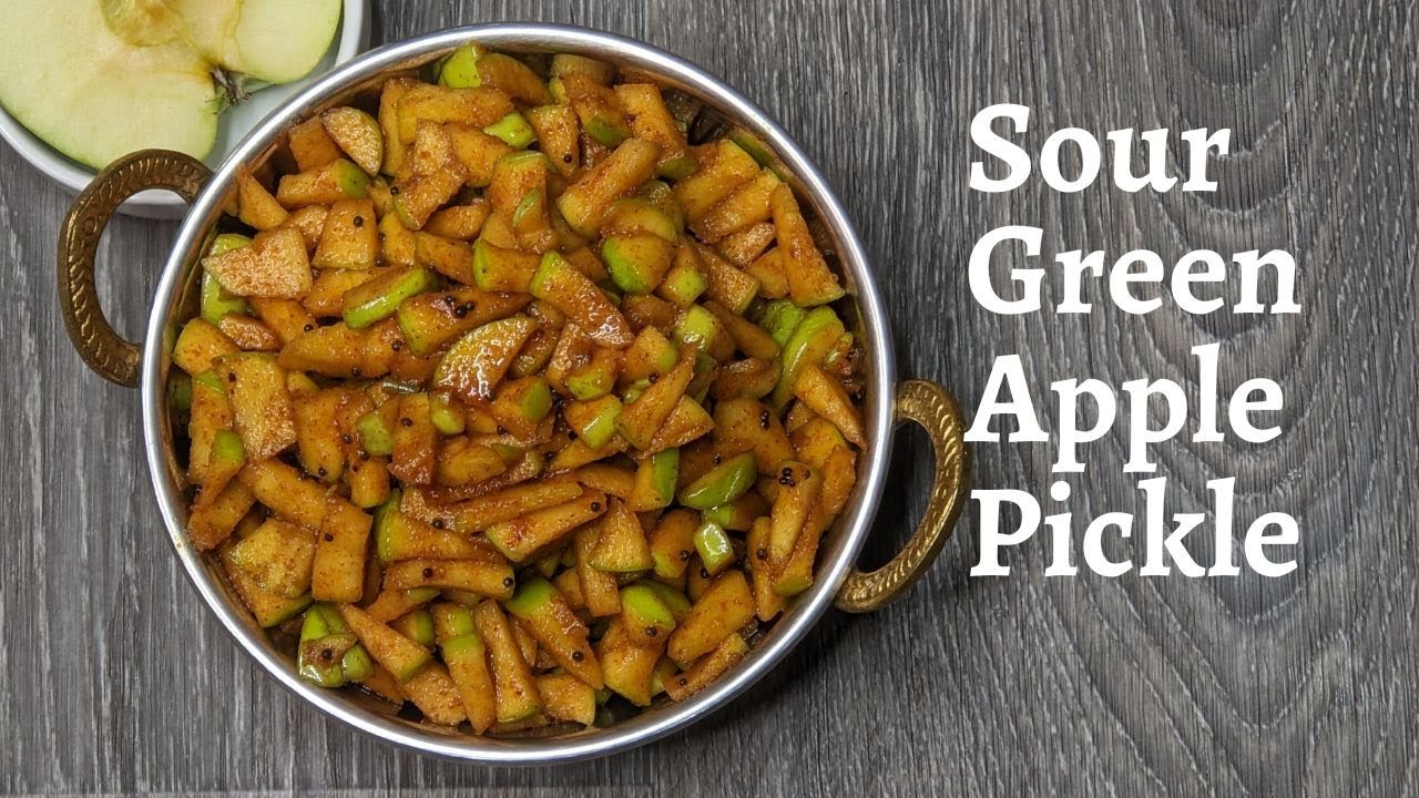 Sour Green Apple Pickle | Instant Green Apple Pickle | How To Make ...