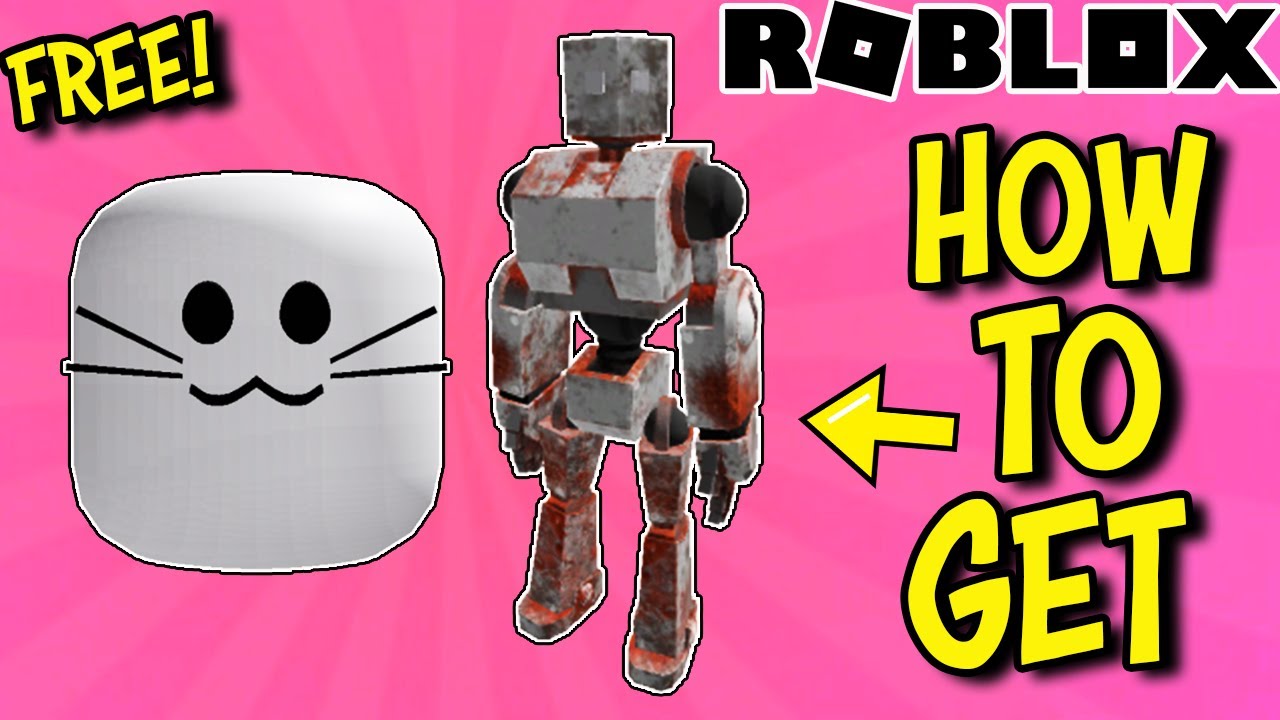 *FREE ITEMS* How To Get BRO BOT [RUST BUCKET] & CAT FACE on Roblox ...