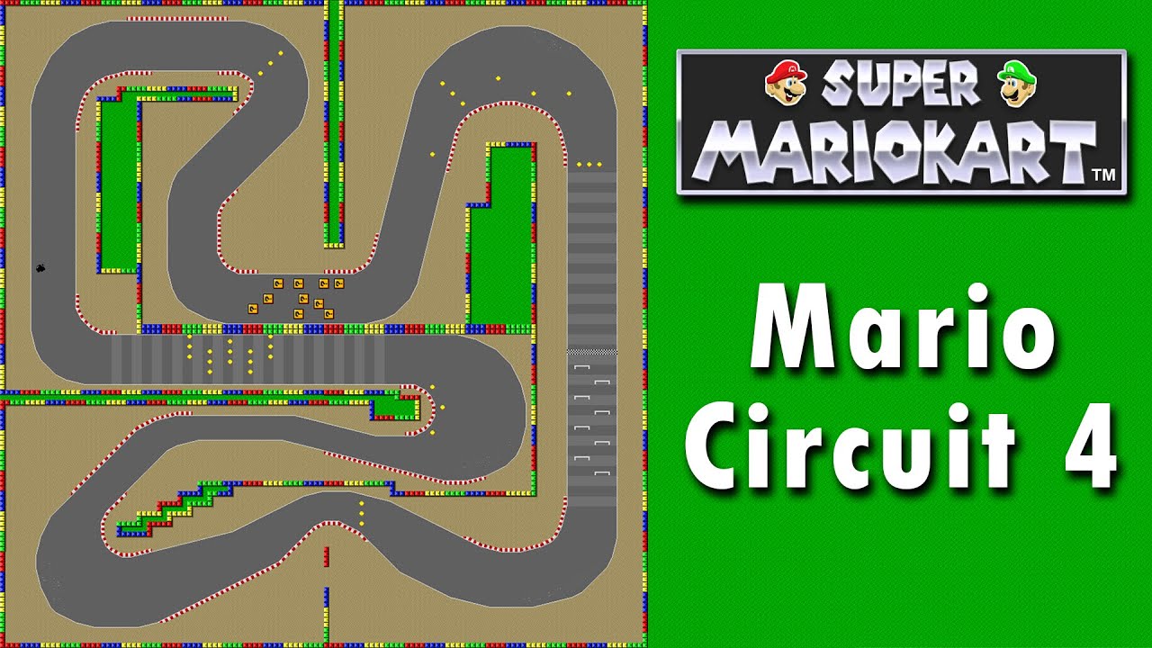 Super Mario Kart (SNES) - Mario Circuit 4 - YouTube