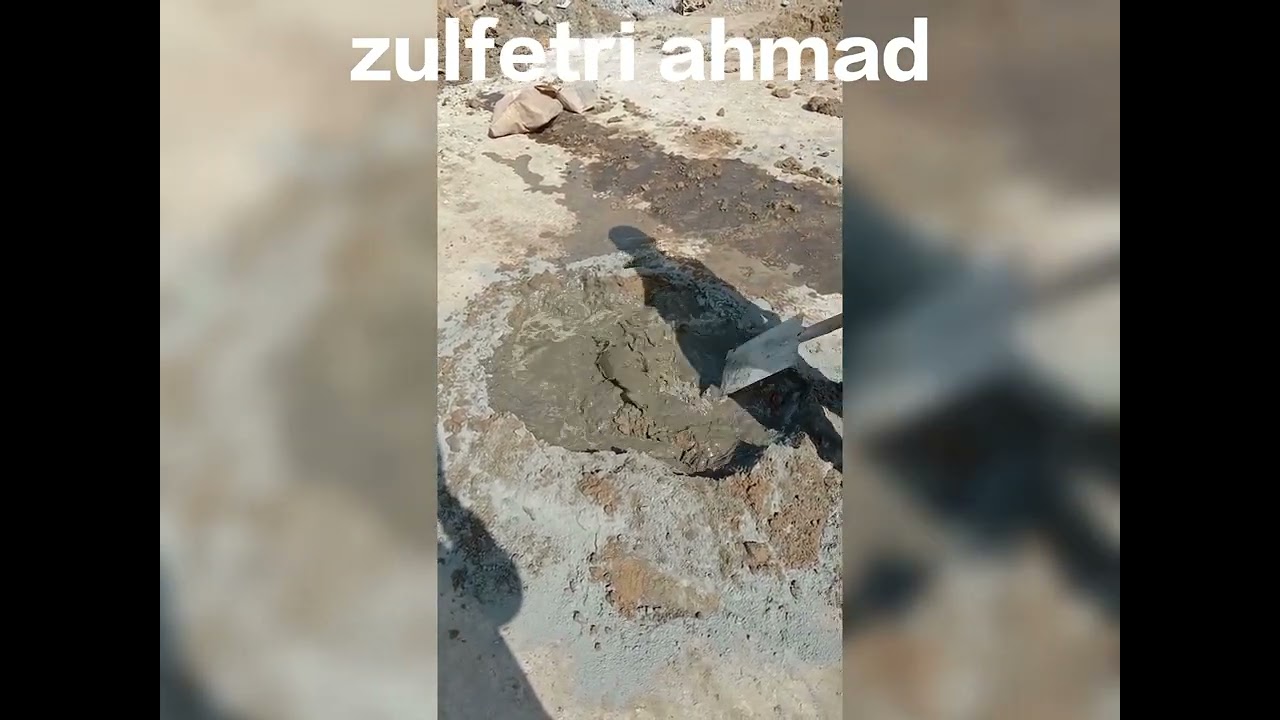 simen kuat dan keras.1 karung simen.2 Bakit kereta sorong pasir. cara² ...