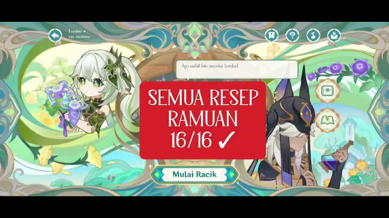 SEMUA RESEP EVENT WEB RACIKAN RAMUAN MUJARAB [ GENSHIN IMPACT] Free 120 ...