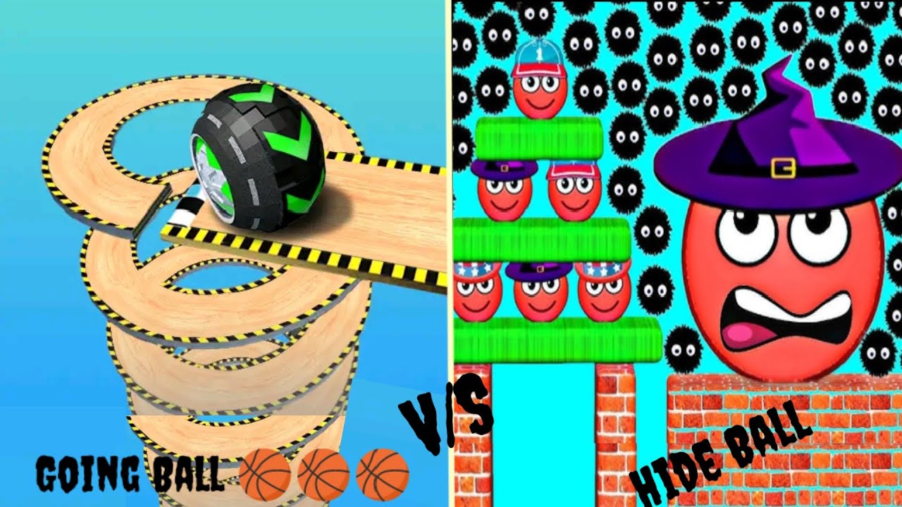 GOING BALLS (rolling ball) 🆚 hide Ball brain teaser games Gameplay part ...