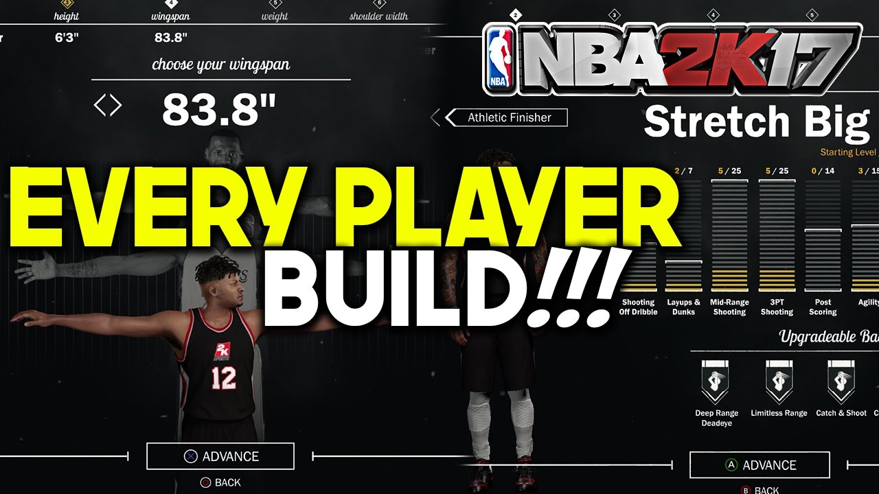 NBA 2K17 EVERY PLAYER BUILD IN THE GAME I OWN BEST POINT GUARD ...
