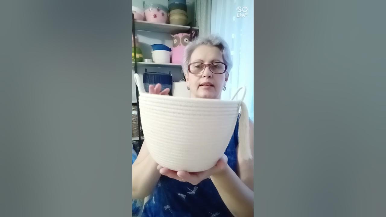Корзины из хлопковой верёвки толщиной 6 мм. - YouTube