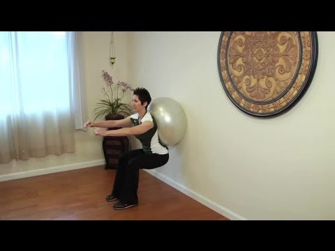Wall Squats to Tone the Buttocks : Toning & Stretching - YouTube