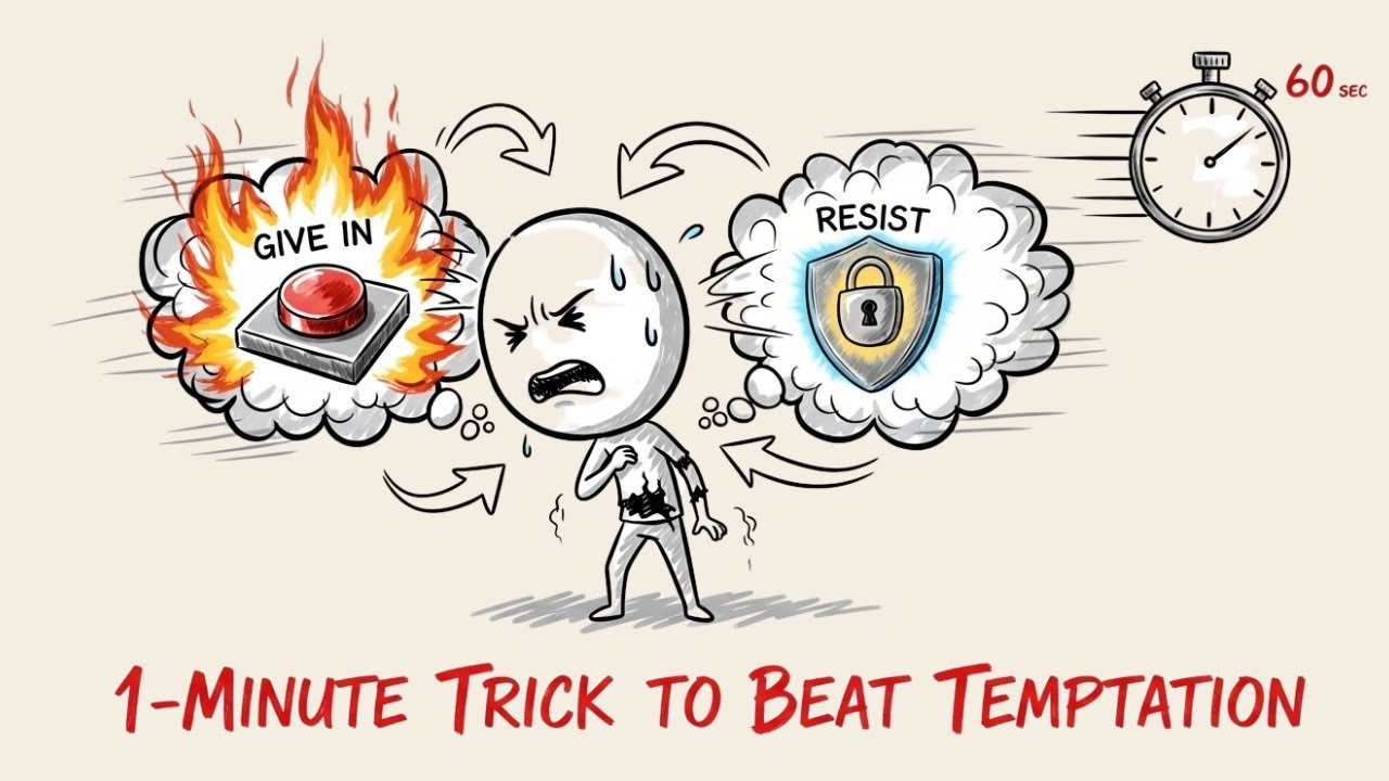 How to BEAT TEMPTATION (The One-Minute Trick) - YouTube