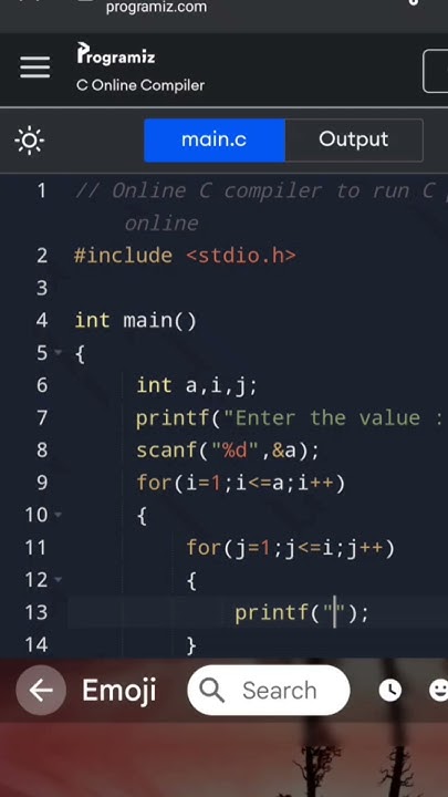 Making A Triangle Using Your Own Favourite Emoji Reels Cprogramming Viral Trending