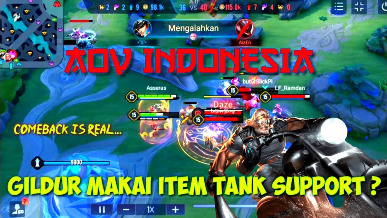 GILDUR HERO TANK SUPPORT?? - Garena AOV Indonesia - YouTube