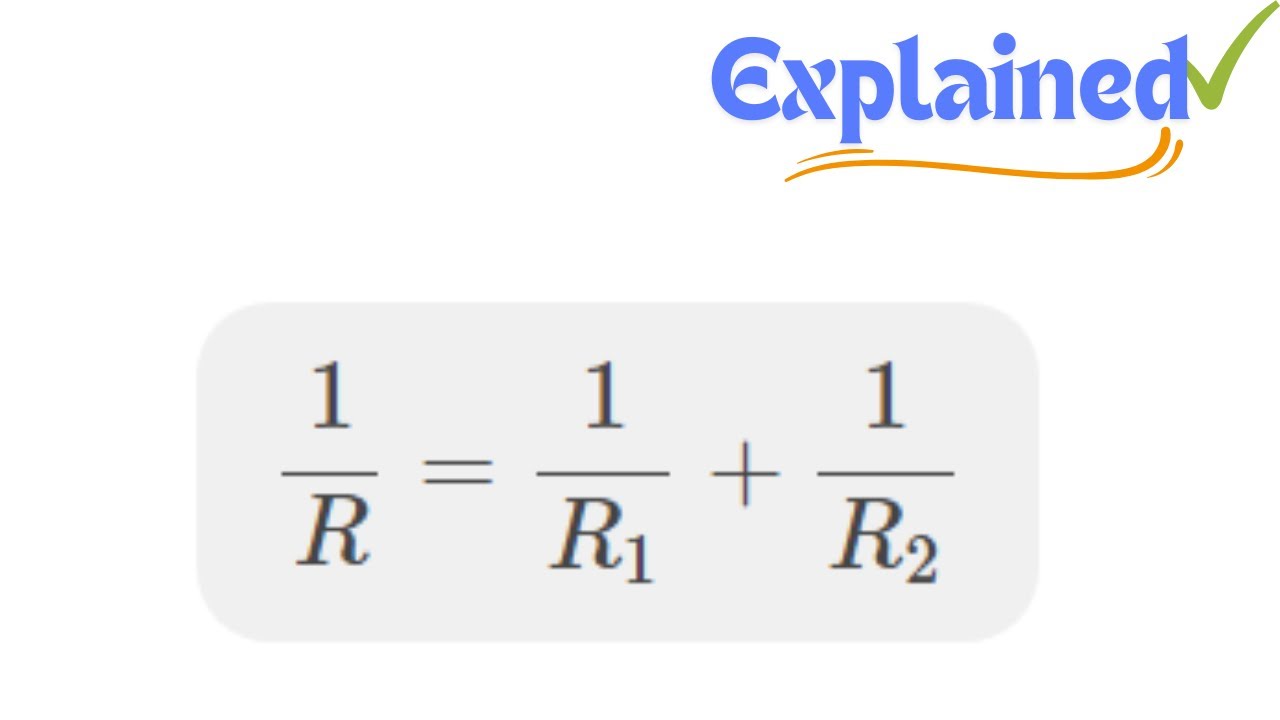1/R = 1/R1 + 1/R2; solve for R1 - YouTube