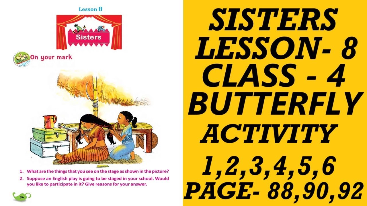 Class 4 English page 88 90 92 / Class 4 Butterfly Lesson 8 Activity ...