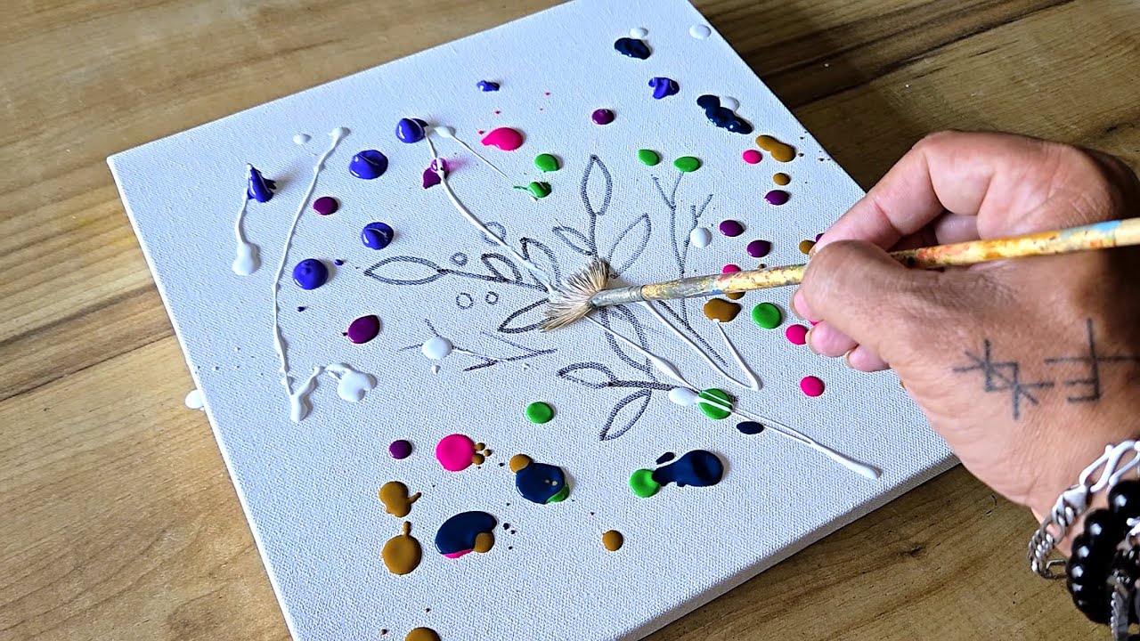 Nature in Bloom / Expressive Flower Painting Demo / Acrylic Painting ...