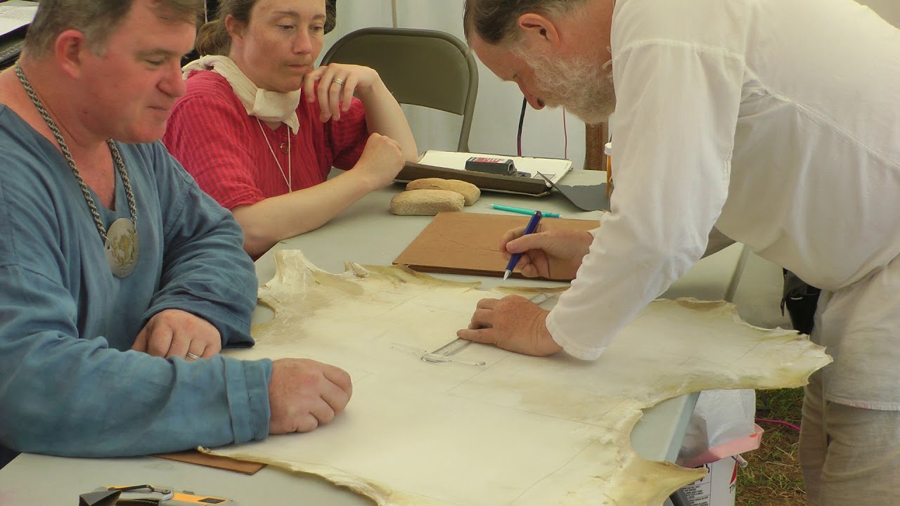Parchment Making Workshop - Cutting - YouTube
