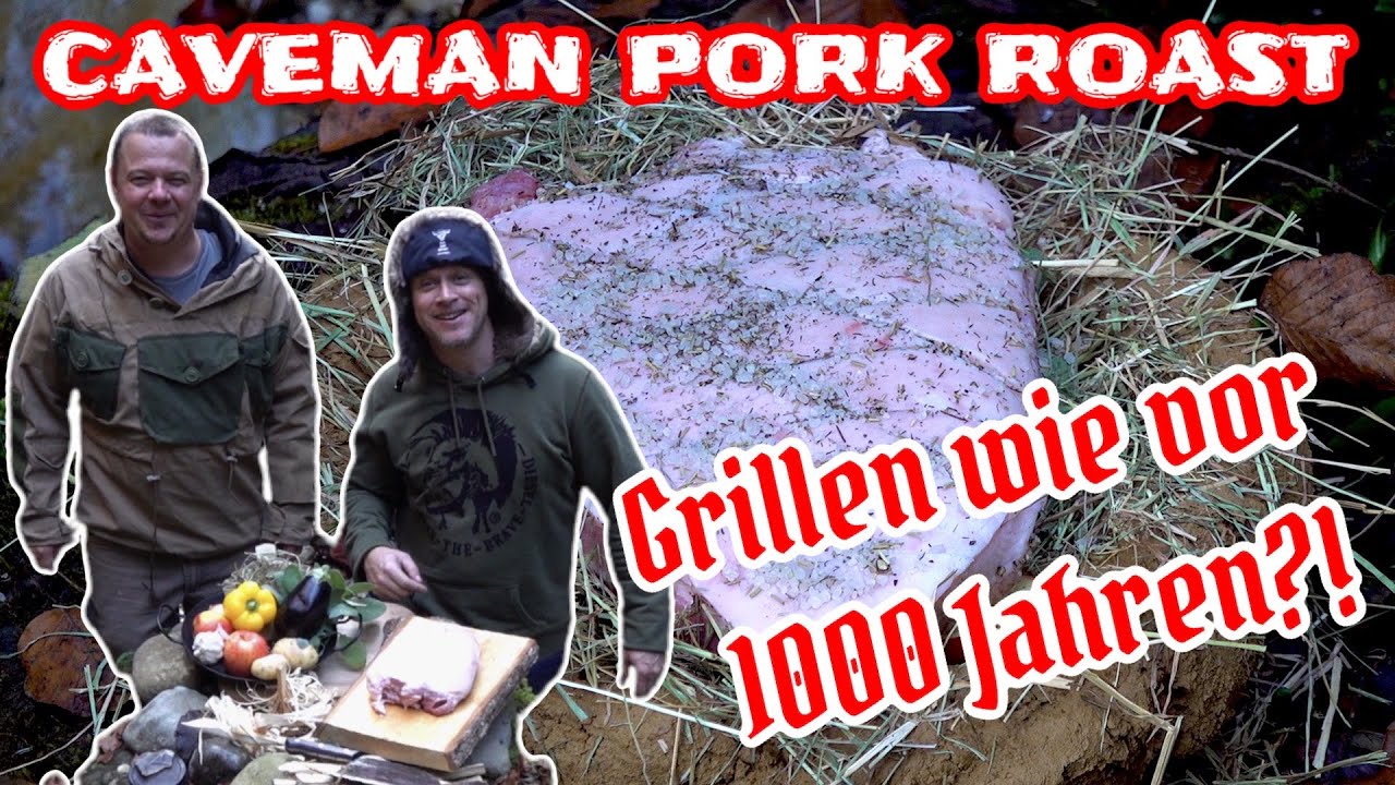 🔥CAVEMAN PORK ROAST🔥 | 🍖Grillen wie vor 1000 Jahren?!🍖 | 🤫ASMR🤫 | Grill ...