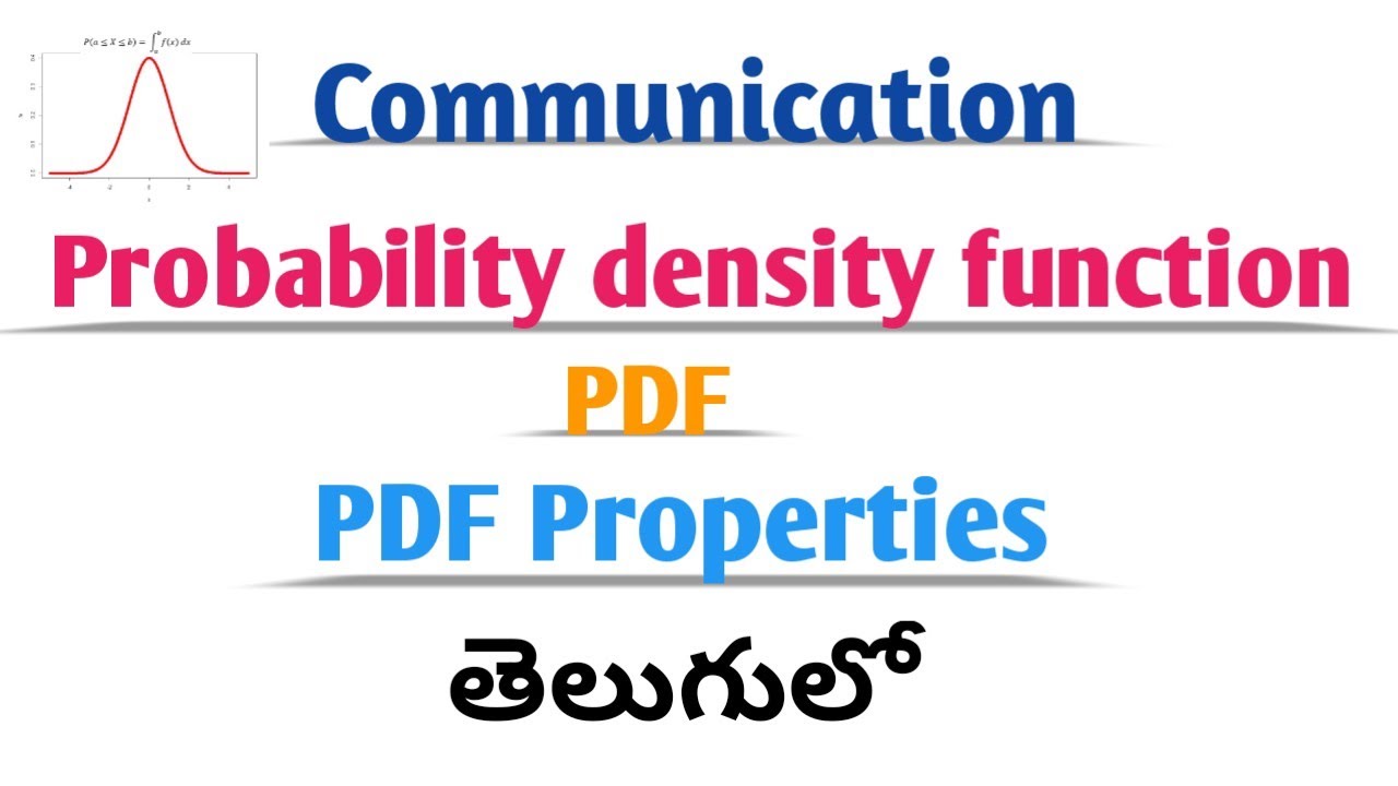 Probability density function || PDF || Properties of Probability ...