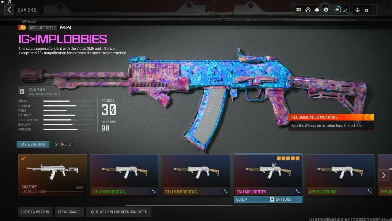 [PS5, XBOX1 & PC] MW3 - Unlock all WEAPONS, CAMOS + COLOR CLASSES - YouTube