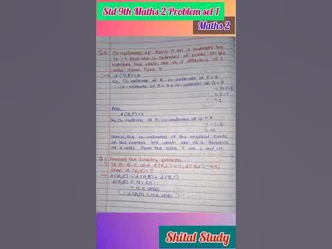 Std 9th maths part 2 chapter 1 |Basic concepts in geometry | problem set 1| #maths #Shitalstudy ...