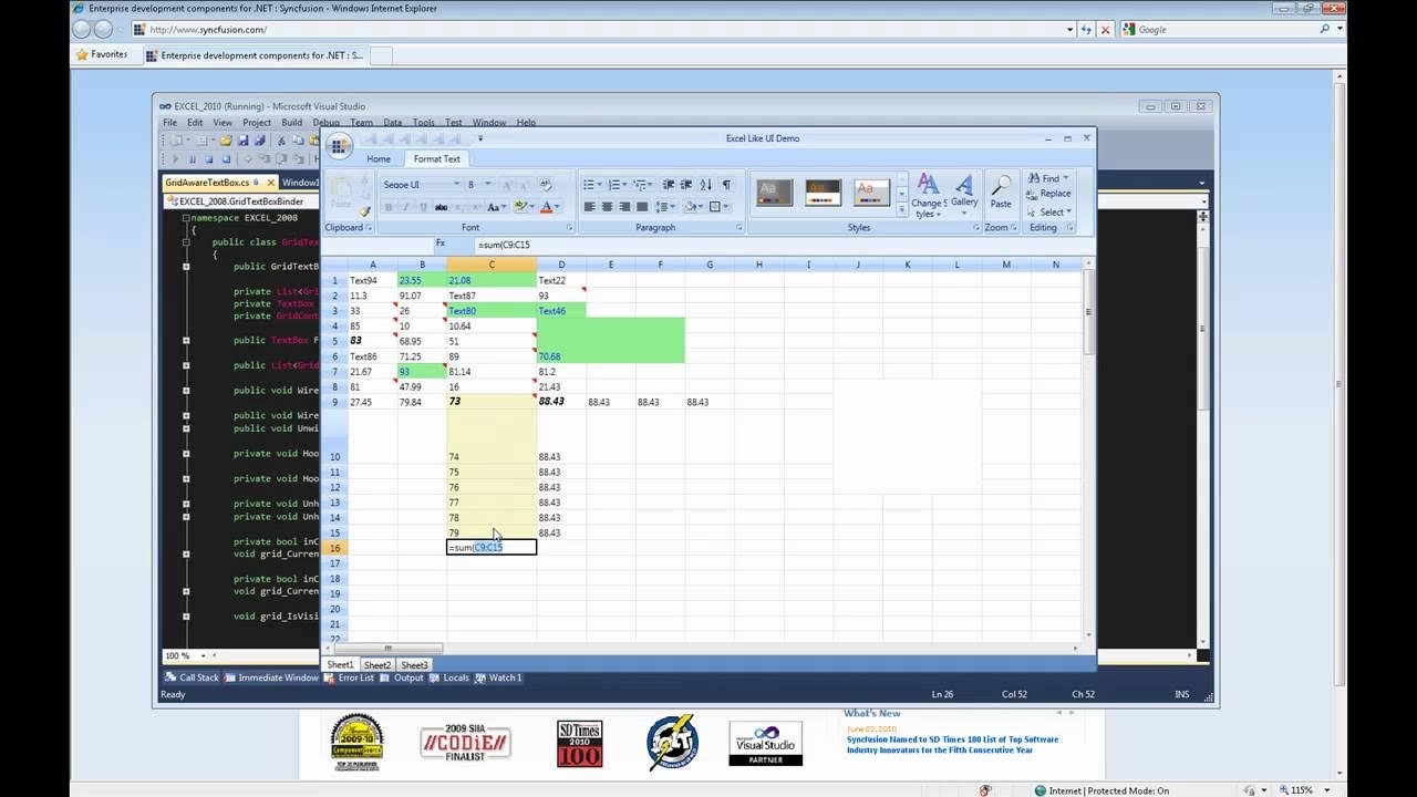 Syncfusion Grid and Excel-Like UI features - YouTube