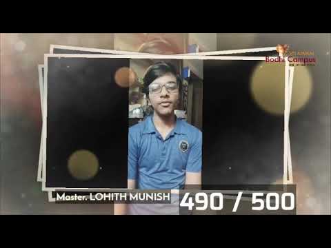 Master Lohith Munish From Velammal Bodhi Campus,Ponneri - SCHOOL TOPPER ...