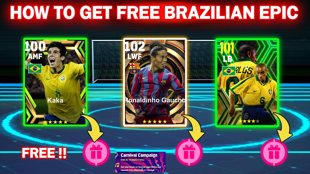 HOW TO GET FREE RONALDINHO EFOOTBALL 2024 MOBILE || FREE EPIC BRAZILIAN ...