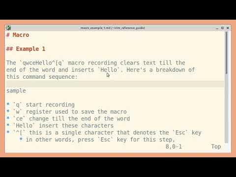 Vim Macro: example 1 - YouTube