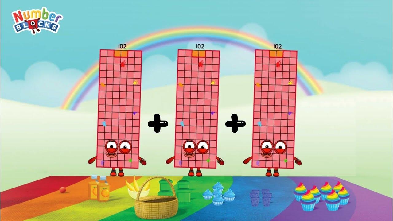 numberblocks triple same addition 101 to 110 | learn to count | #mathsforkids @ColorArt_id - YouTube