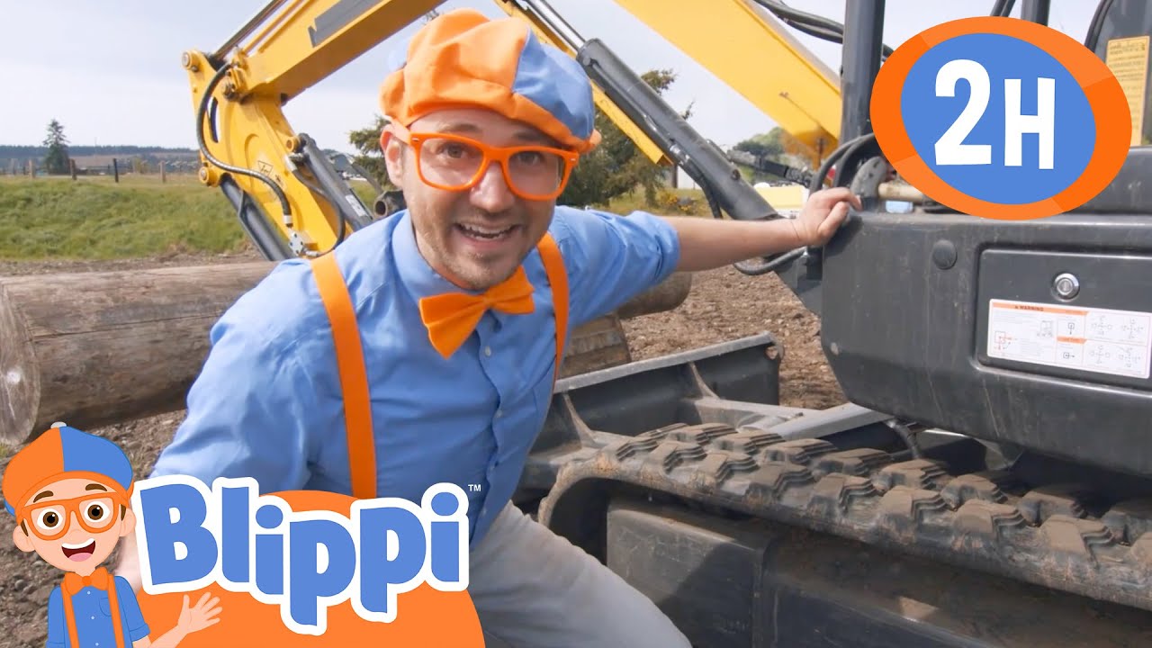 Blippi Learns about Excavators - Two Hours of Blippi! | Kids Cartoons ...