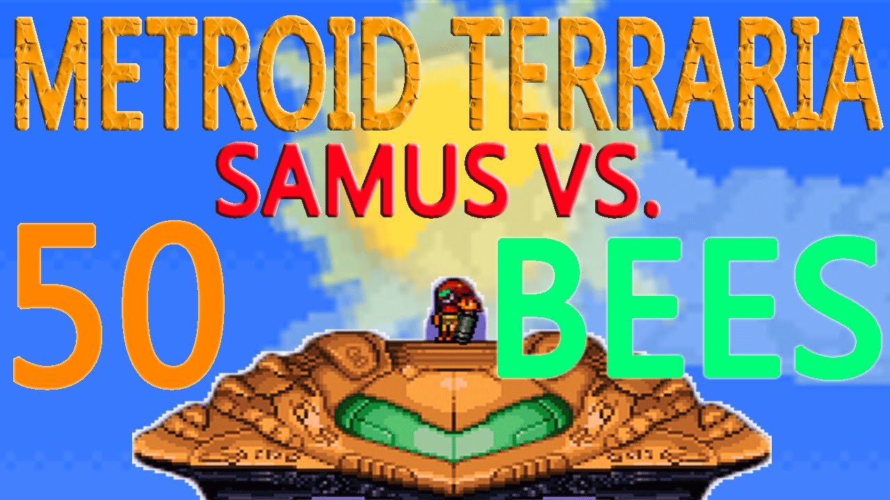 Metroid Terraria!: Samus vs. 50 Queen Bees! - YouTube