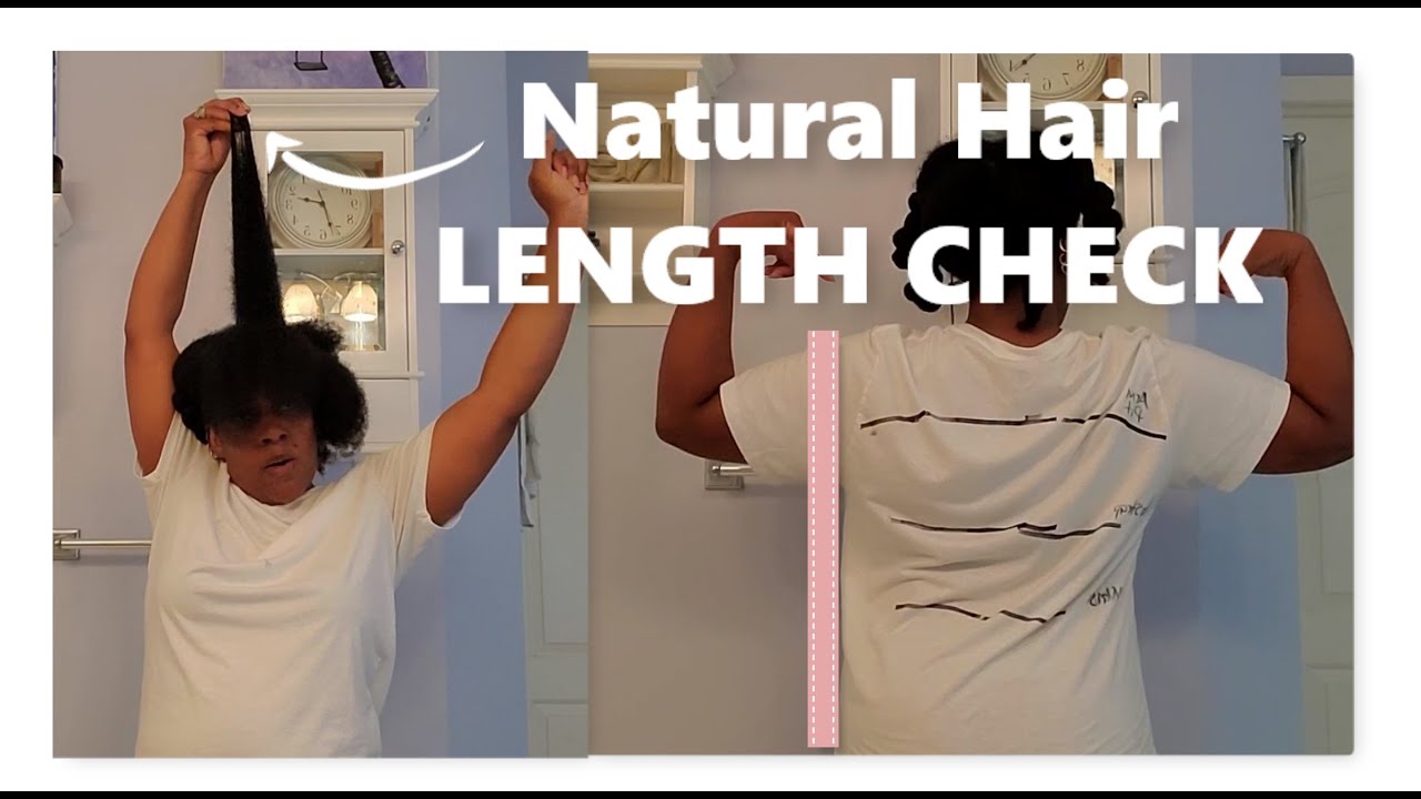 Length Check on SUPER THICK 4C 4B blended Natural Hair Texture 7 years ...