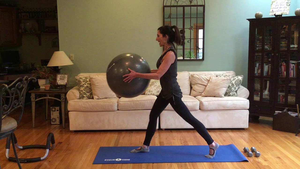 LARGE STABILITY BALL WORKOUT - YouTube
