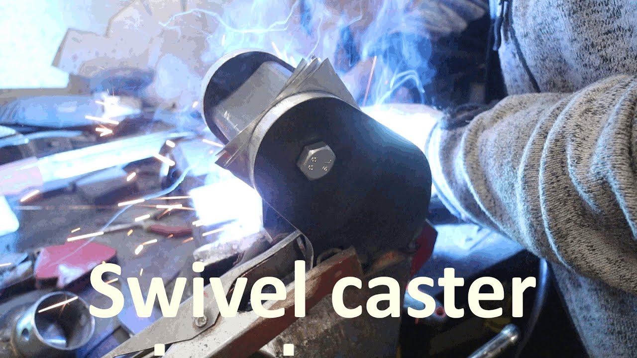 Cutting, milling, turning, welding, grinding a caster - YouTube