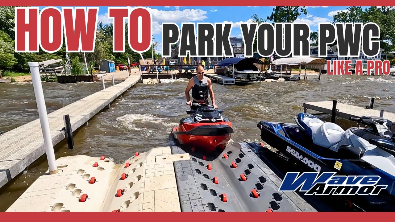 How To Park Your PWC Jet Ski On A Floating Wave Armor Dock - YouTube