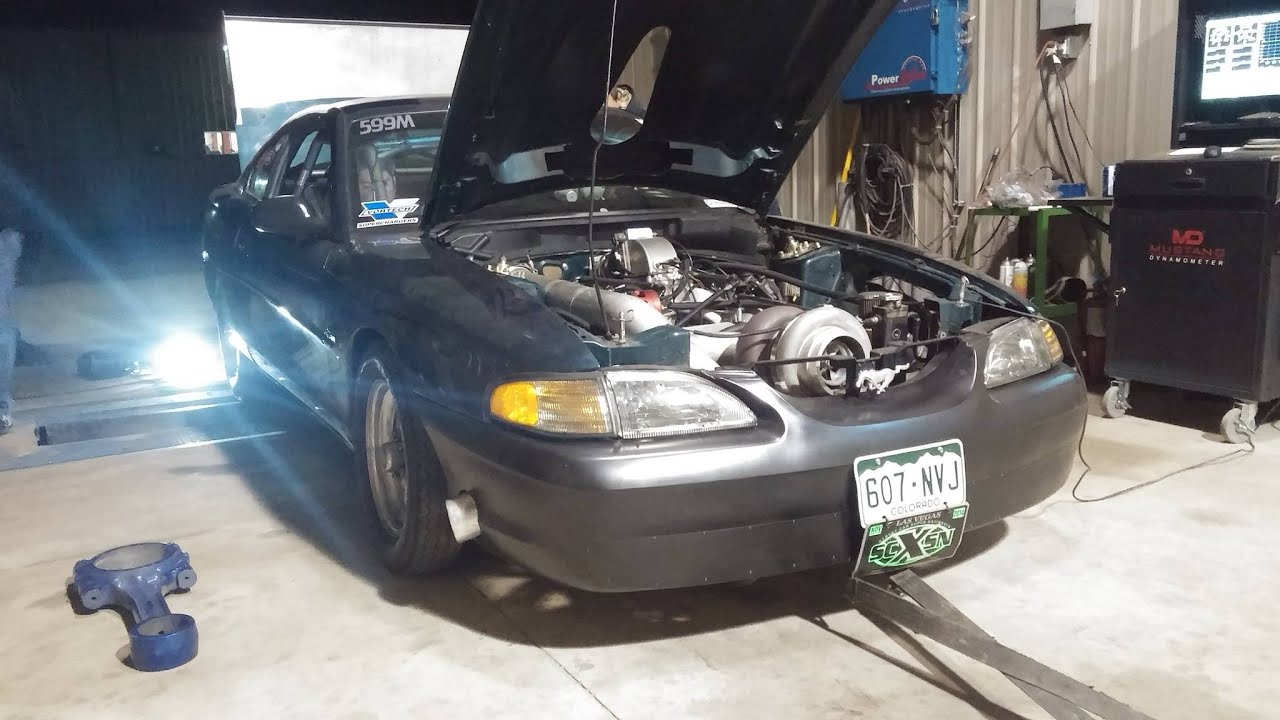 88MM Turbo 6.0L Mustang on the dyno - YouTube