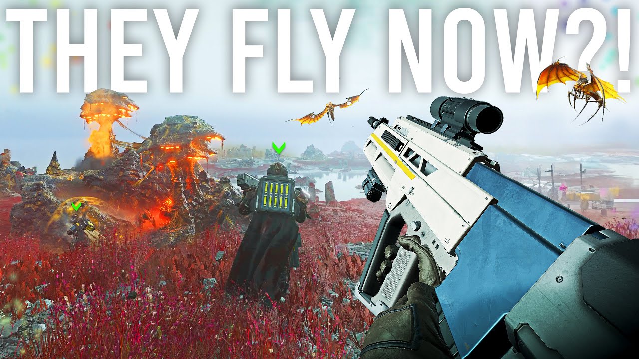 Helldivers 2 has horrific flying bugs now... - YouTube