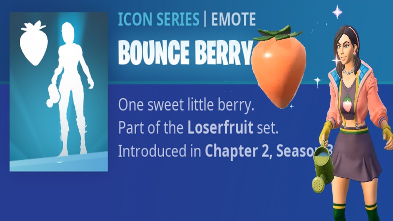 BOUNCE BERRY - Icon Series Emote - 1 min - YouTube