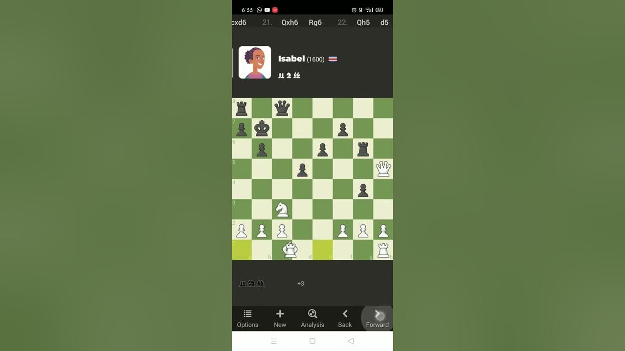 My chess game against Isabel Bot in chess.com. - YouTube