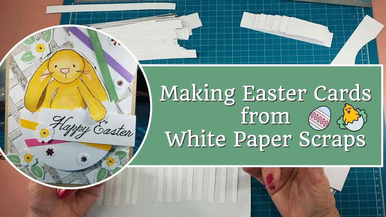 Making Easter Cards from White Paper Scraps - YouTube