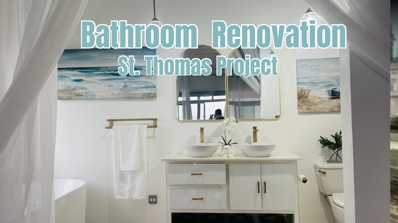 Bathroom Renovation! St Thomas project - YouTube